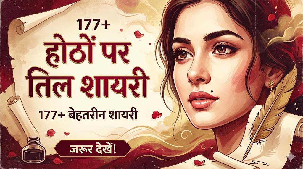 177+ होठों पर तिल शायरी, hotho par til shayari (तिल करता मोहब्बत कि ...